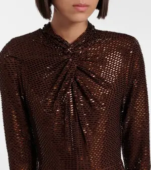 SELF-PORTRAIT Embellished Gathered Gown