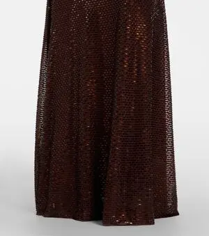 SELF-PORTRAIT Embellished Gathered Gown