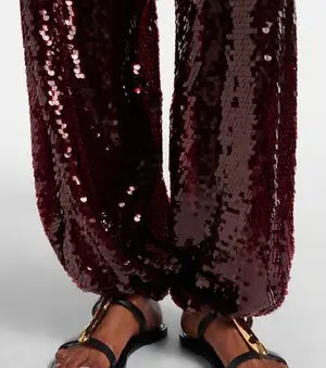 ADRIANA DEGREAS Sequined Balloon Pants