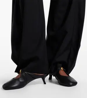 Loewe Leather Mules - Black