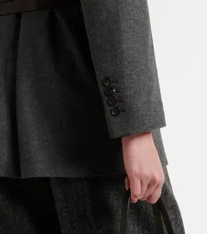 Brunello Cucinelli Belted Wool And Cashmere Blazer