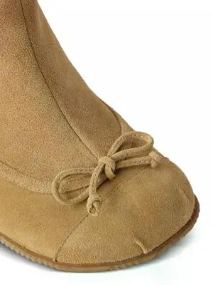 ABRA Bow-detail Suede Ankle Boots