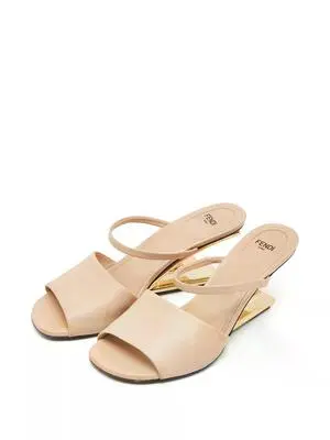 Fendi First Wedge Sandals - Neutrals