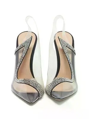 GIANVITO ROSSI Hortensia Crystal-embellished Pumps - Black