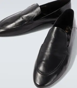 Saint Laurent Alain Convertible Leather Loafers