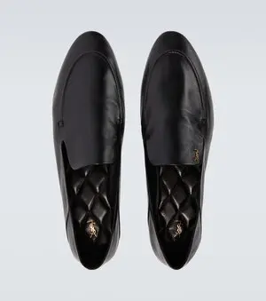 Saint Laurent Alain Convertible Leather Loafers