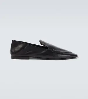 Saint Laurent Alain Convertible Leather Loafers