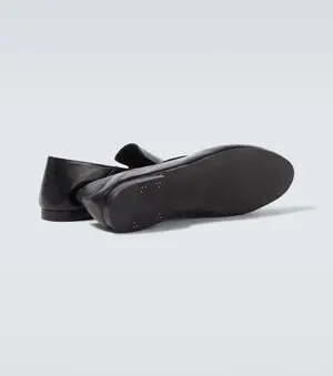 Saint Laurent Alain Convertible Leather Loafers