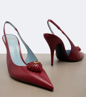 Valentino Garavani Leather Slingback Pumps - Red