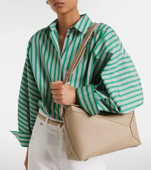 Loewe Puzzle Edge Medium Leather Top-handle Bag