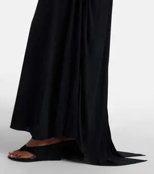Alaïa Draped Jersey Maxi Dress