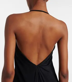 Alaïa Draped Jersey Maxi Dress