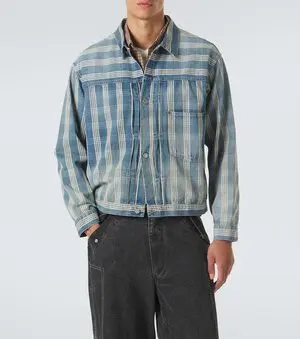 A.PRESSE Checked Denim Jacket