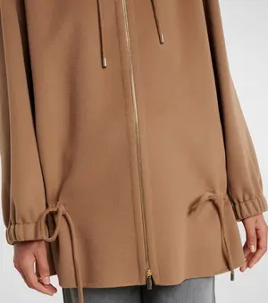 Max Mara Hooded Virgin Wool Jacket - Brown