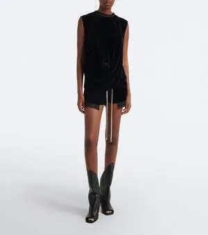 Rick Owens Viscose And Silk Shorts