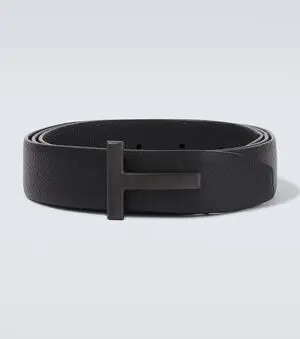 TOM FORD T Icon Leather Belt - Black