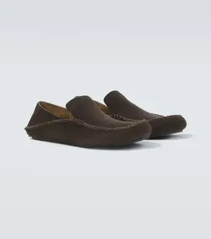 Loewe Rambla Suede Loafers - Brown