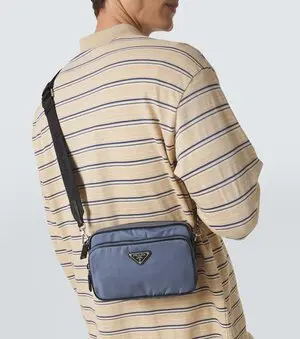 Prada Re-nylon Shoulder Bag With Leather Trim