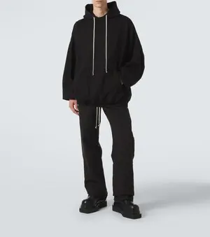 Rick Owens Dietrich Cotton Wide-leg Pants - Black