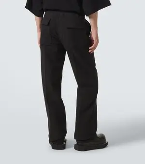 Rick Owens Dietrich Cotton Wide-leg Pants - Black