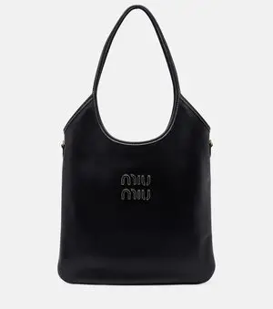 Miu Miu Miu Miu Leather Shopper Black