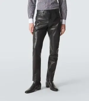 TOM FORD Leather Slim Pants