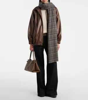 Brunello Cucinelli Checked Cashmere Scarf