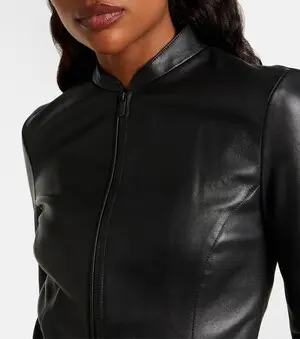 Gucci Leather Zip-up Jacket