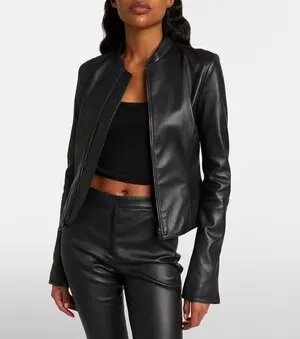 Gucci Leather Zip-up Jacket