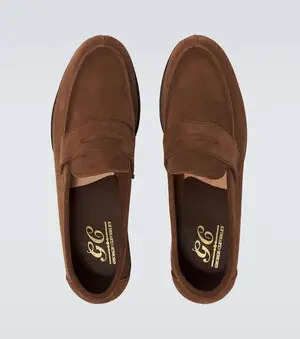 George Cleverley Suede Penny Loafers