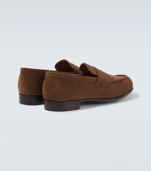 George Cleverley Suede Penny Loafers