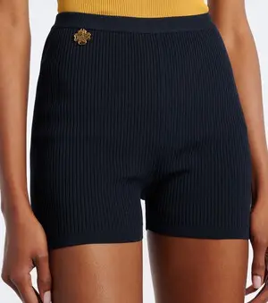Saint Laurent Ribbed-knit Biker Shorts
