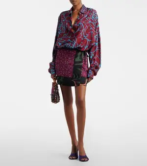 Dries Van Noten Printed Wrap Skirt - Multicoloured