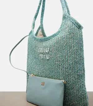 Miu Miu Ivy Sequined Mesh Tote Bag