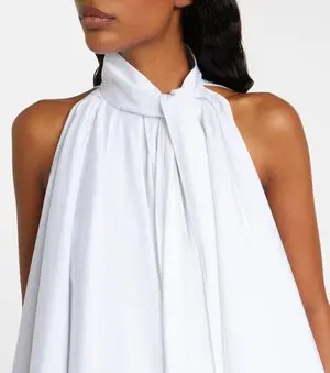 Givenchy Pleated Cotton Poplin Mini Dress