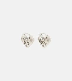 Loewe Anagram Hoop Earrings - Silver