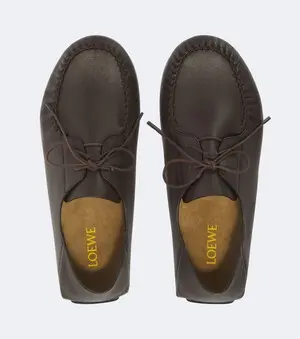 Loewe Rambla Boat Shoes - Brown