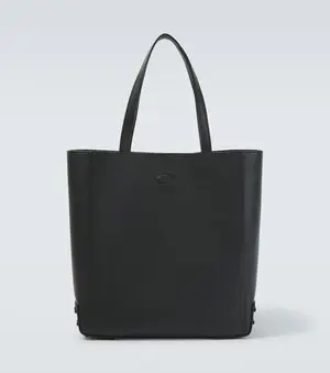TOD'S Medium Leather Tote Bag - Black