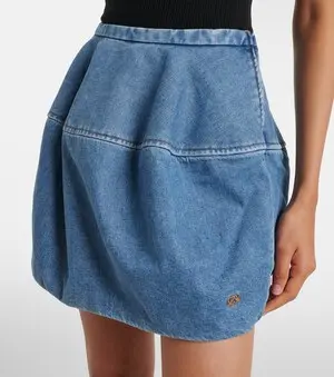 Loewe Double L Denim Miniskirt