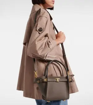 TOD'S Tim Small Leather Top-handle Bag - Grey