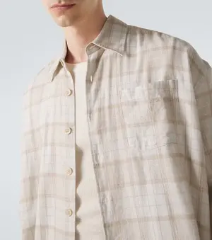 Our Legacy Borrowed Plaid Cotton Flannel Shirt