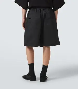 Rick Owens Faun Faille Bermuda Shorts In /grizzly