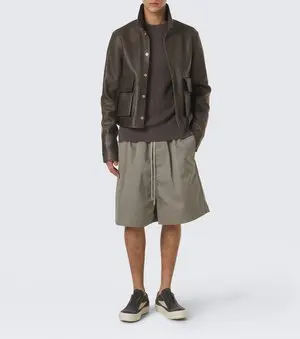 Rick Owens Faun Faille Bermuda Shorts - Grey