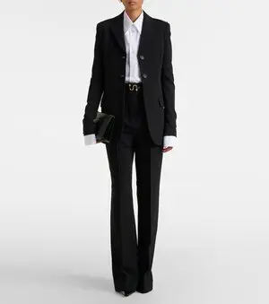 Sportmax Belted Crêpe Straight Pants