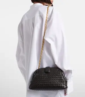 Bottega Veneta Lauren 1980 Small Leather Clutch - Brown