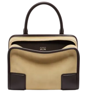 Loewe Amazona 180 Small Suede Top Handle Bag - Beige