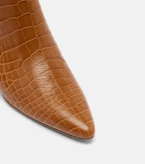 Gabriela Hearst Clayton Croc-effect Leather Ankle Boots