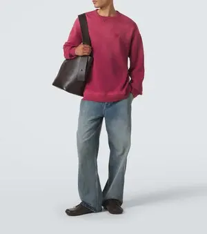 Loewe Anagram Cotton Jersey Sweatshirt - Red