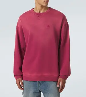 Loewe Anagram Cotton Jersey Sweatshirt - Red