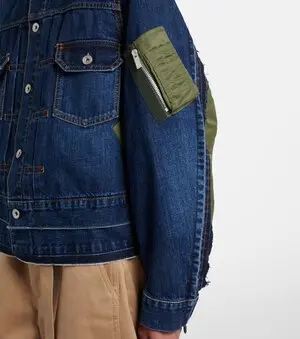 Sacai Denim Bomber Jacket - Blue